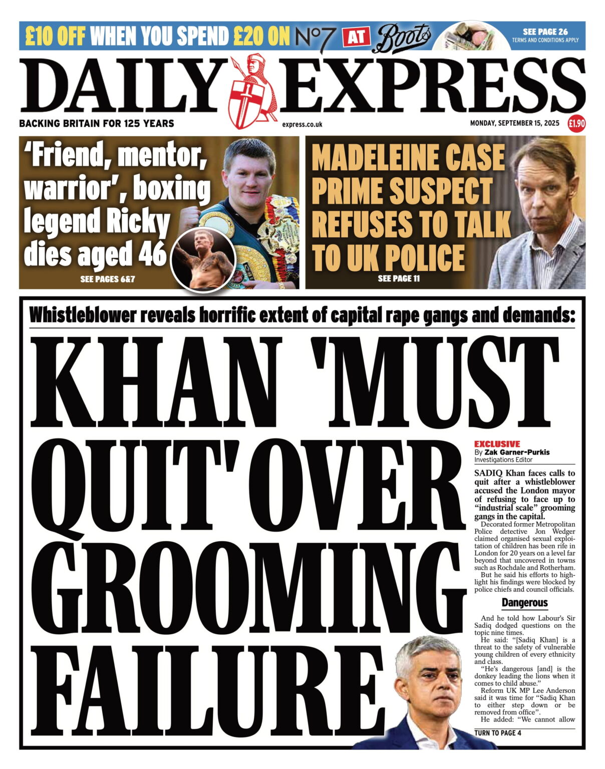 Jon Wedger Returns to Attack Sadiq Khan | Bartholomew's Notes